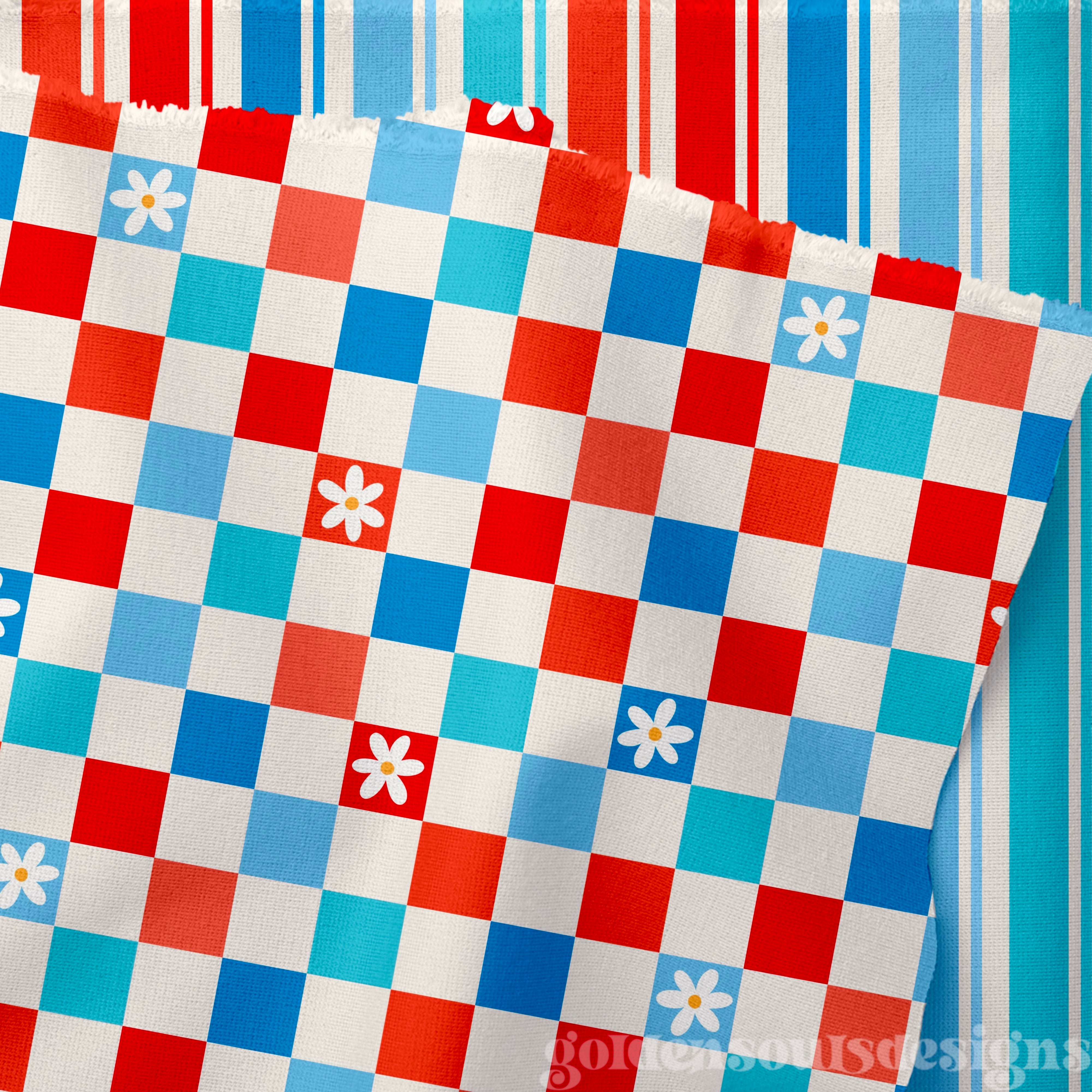 July Vibes Floral Chex – Golden Souls Designs Co.